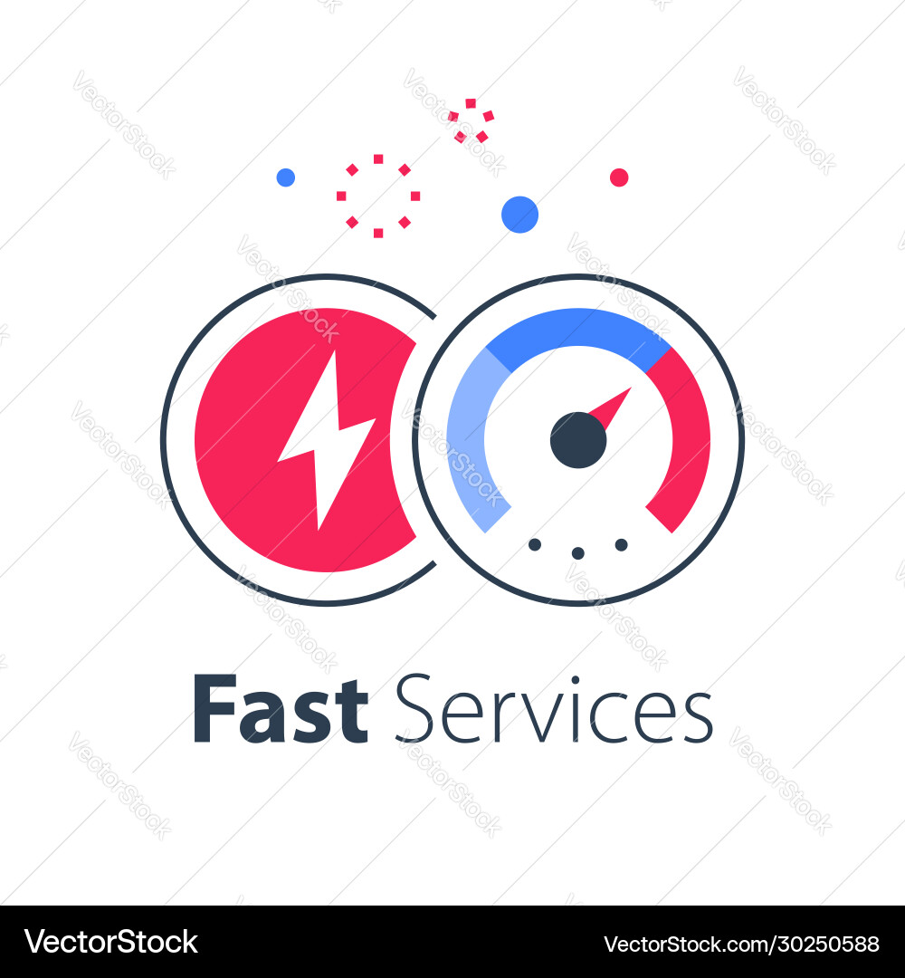 Express services fast solution Royalty Free Vector Image
