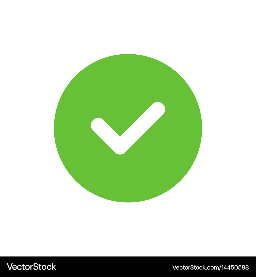 Tick icon Royalty Free Vector Image - VectorStock