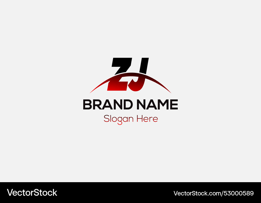 Abstract zj letter modern initial lettermarks logo