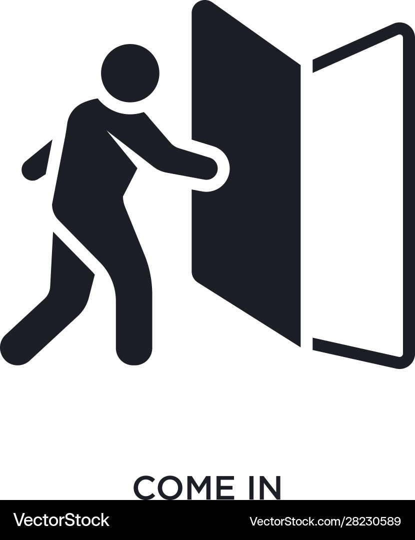 Come in isolated icon simple element from humans Vector Image