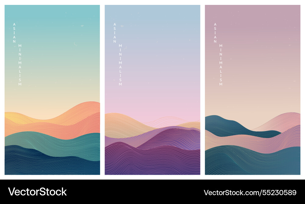 Japanese pattern sea wave background poster Vector Image