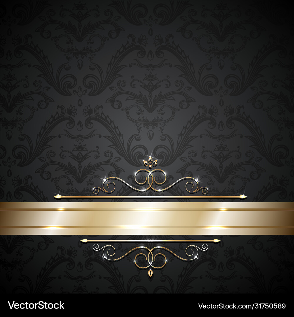 Luxury gold template Royalty Free Vector Image
