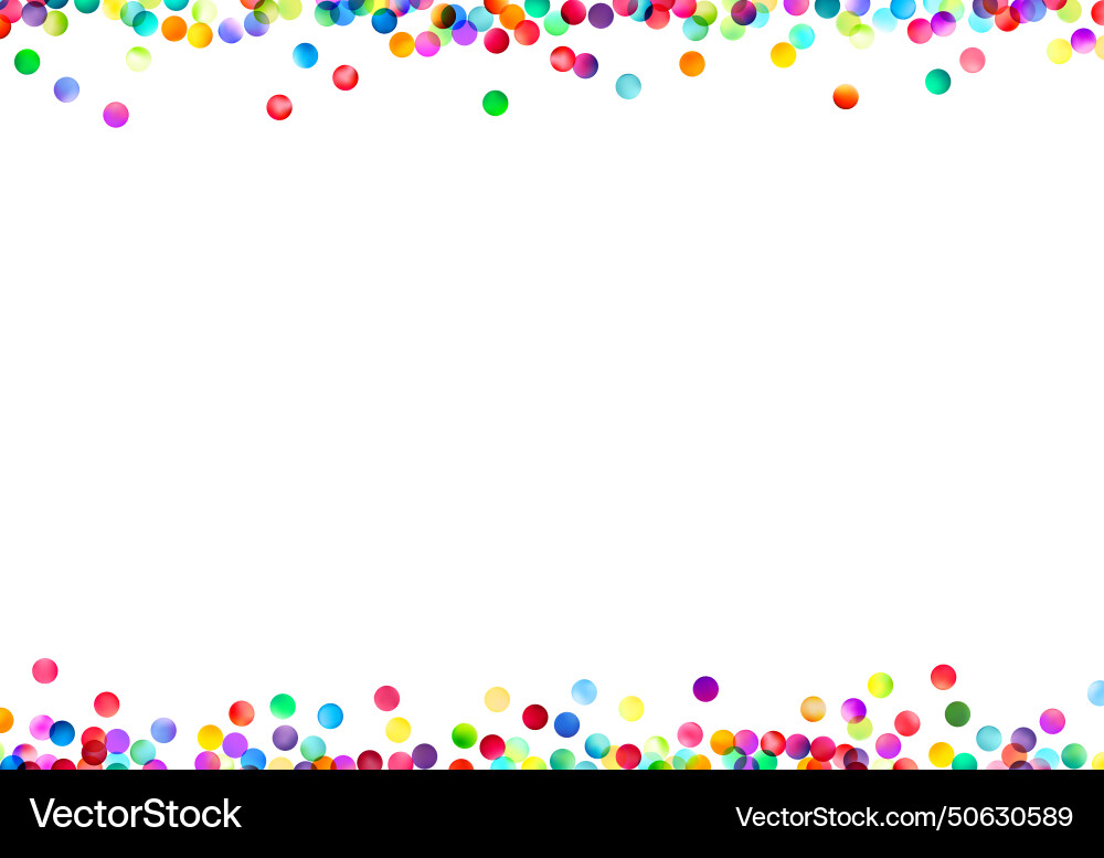 Multicolored bubble border Royalty Free Vector Image