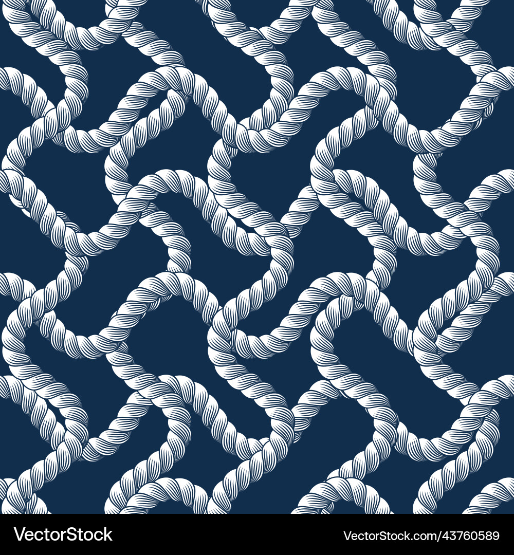 Rope seamless pattern trendy wallpaper background Vector Image