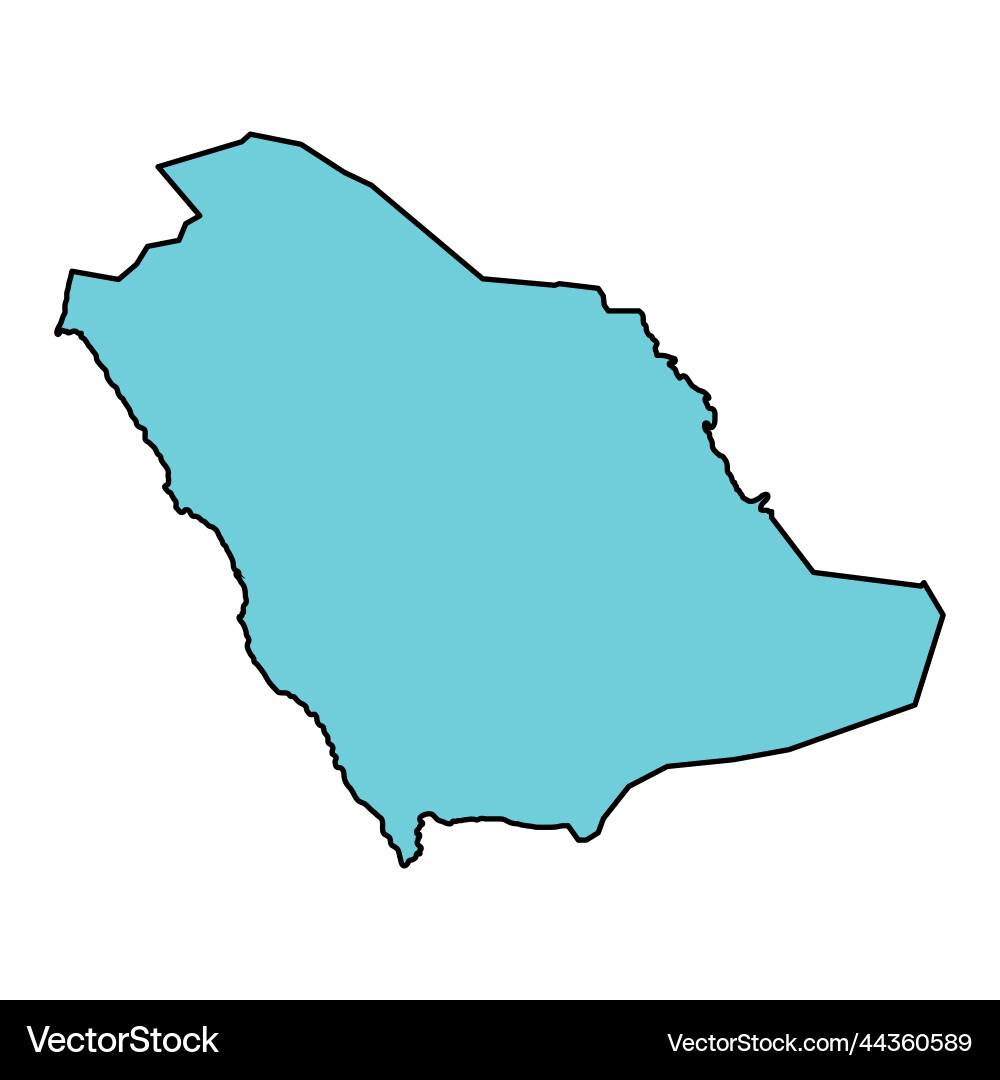 Saudi Arabia Detailed Map Royalty Free Vector Image