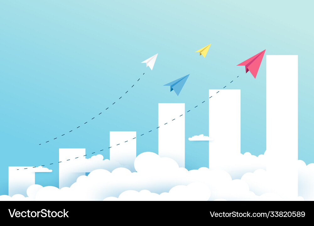 Stock and graph design background business Vector Image