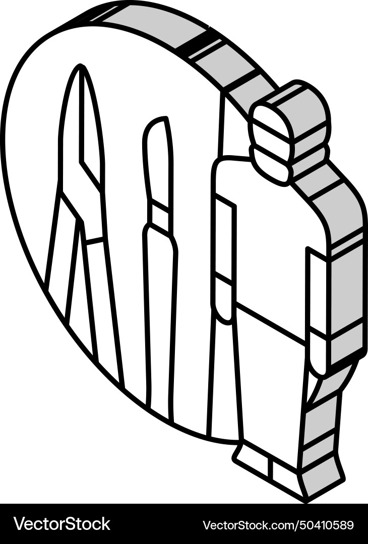 Surgical technician instruments isometric icon Vector Image