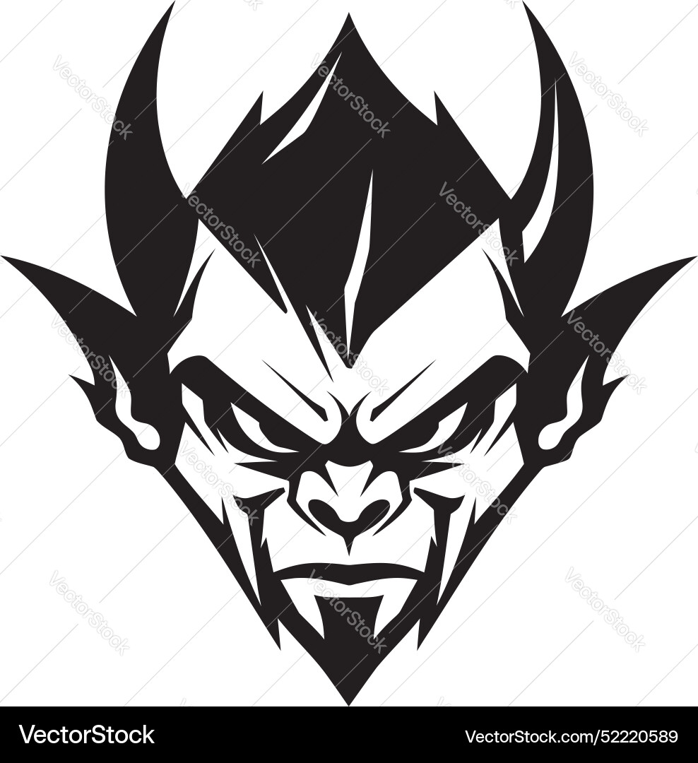 Villainous vandal evil goblin sinister schemer Vector Image