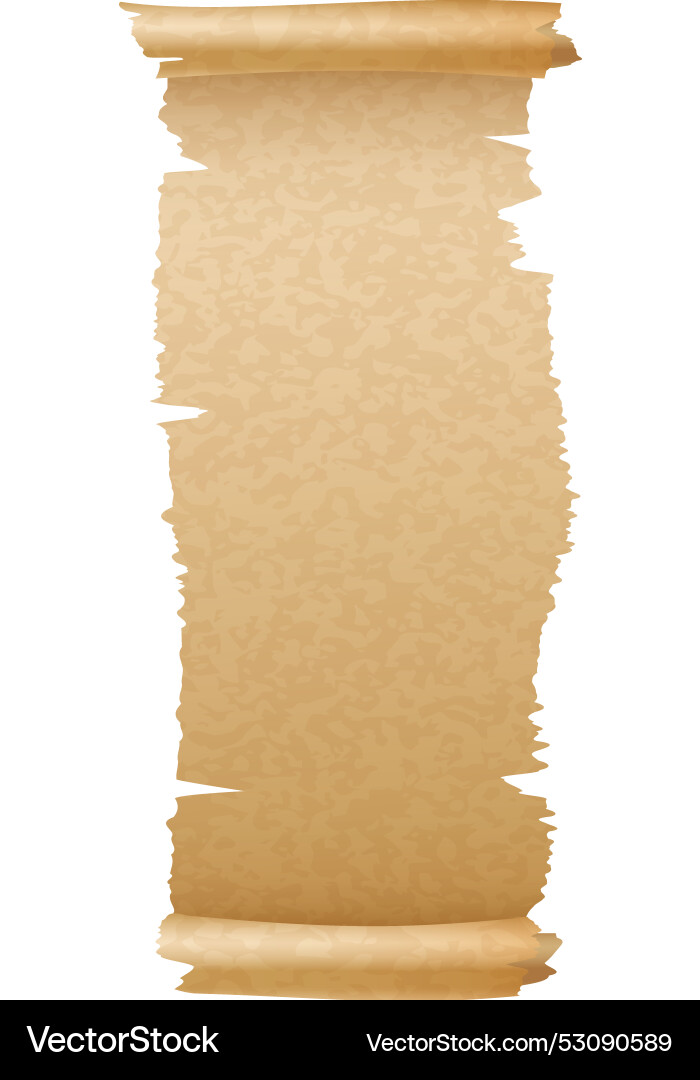 Vintage paper scroll aged brown manuscript Vector Image