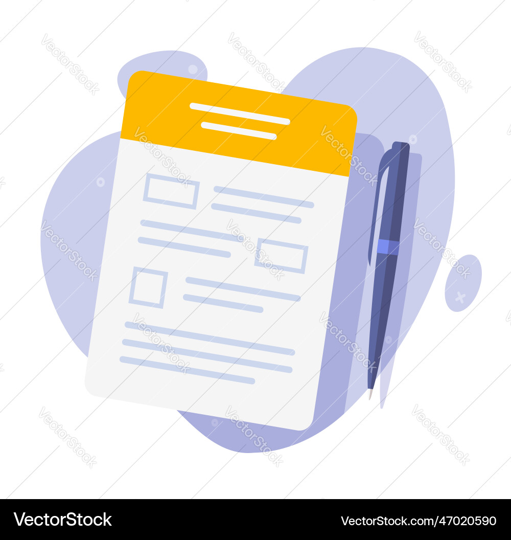 Application claim form filling 3d icon graphic Vector Image