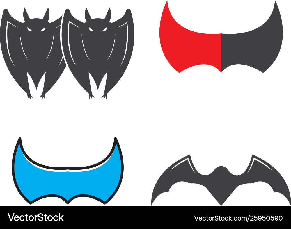 Bat icon logo Royalty Free Vector Image - VectorStock