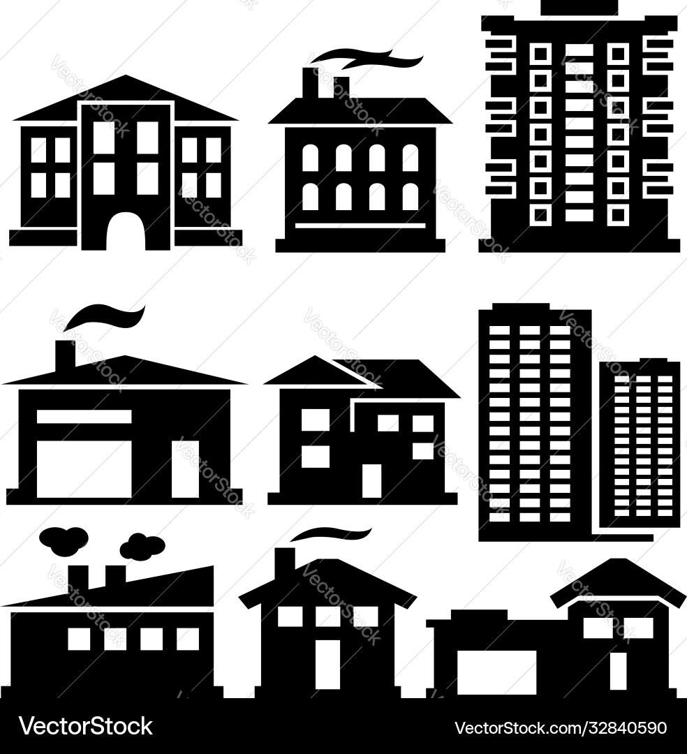 Building Silhouettes Royalty Free Vector Image