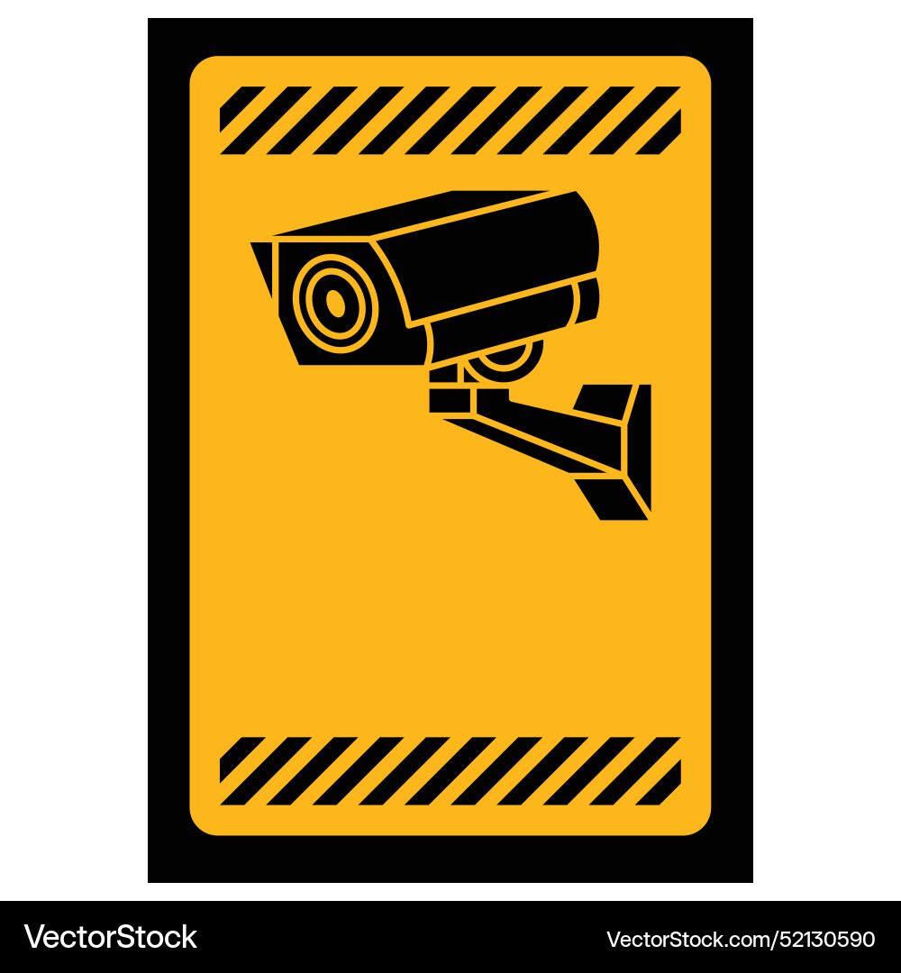 Cctv sign portrait template Royalty Free Vector Image