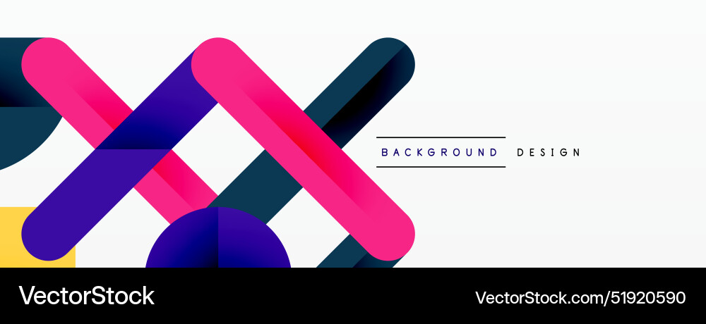 Colorful lines with shadows geometric background Vector Image