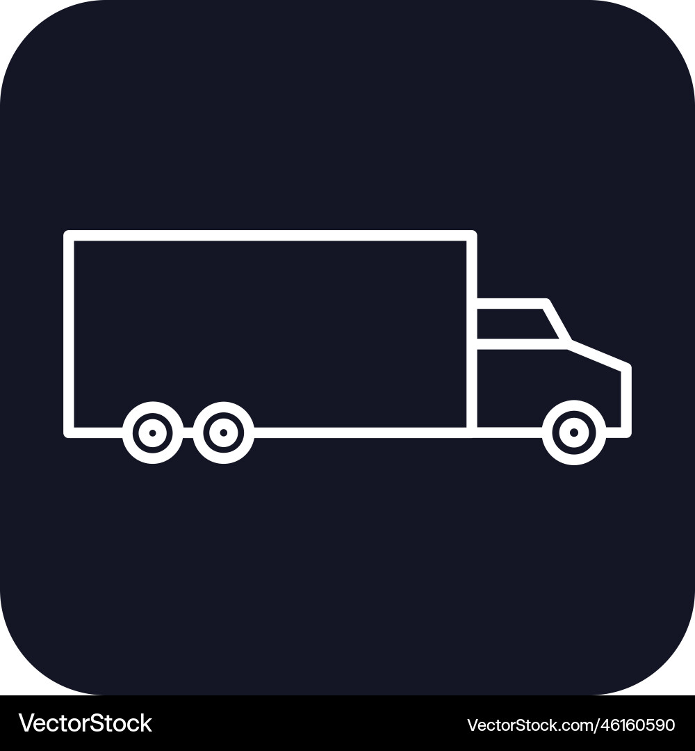 Container LKW Transport Icons mit schwarz Vektorbild