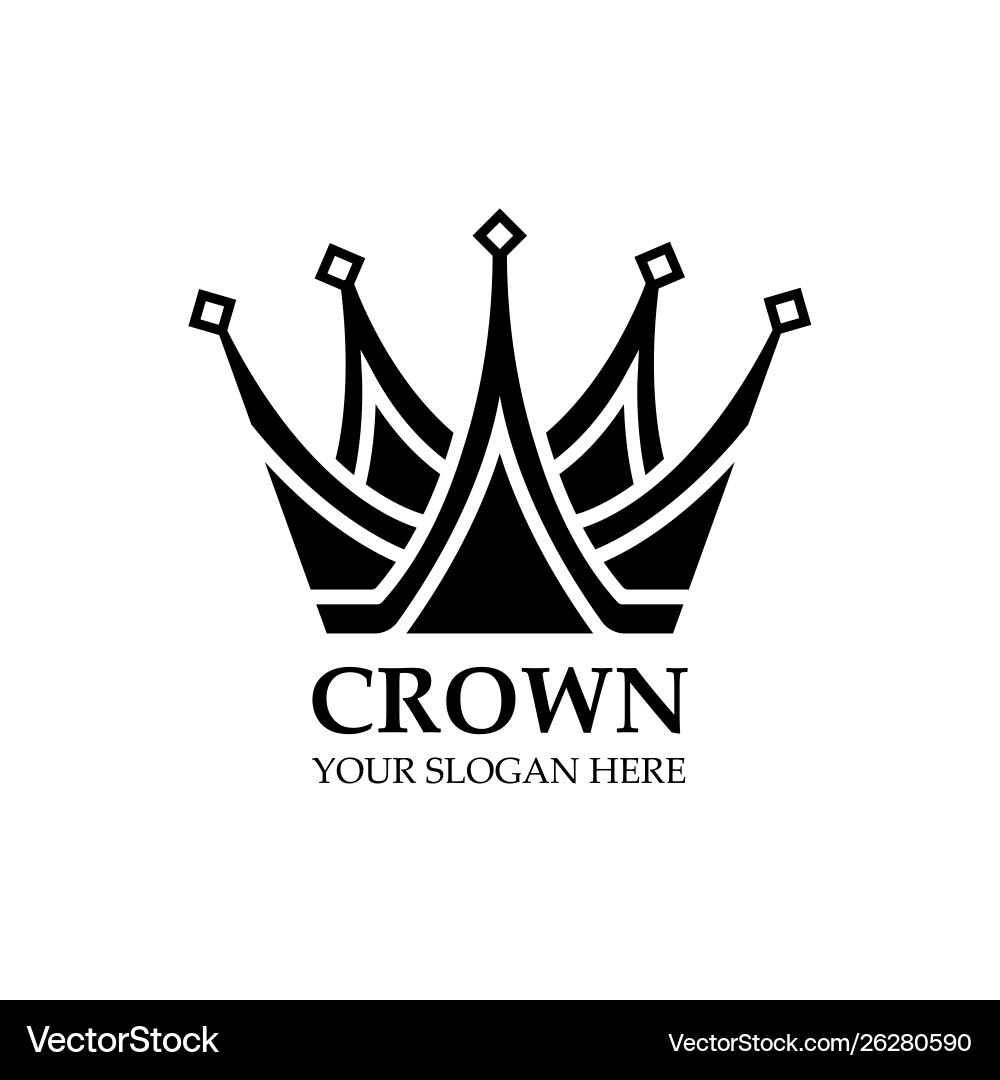Creative crown concept logo design template Vector Image