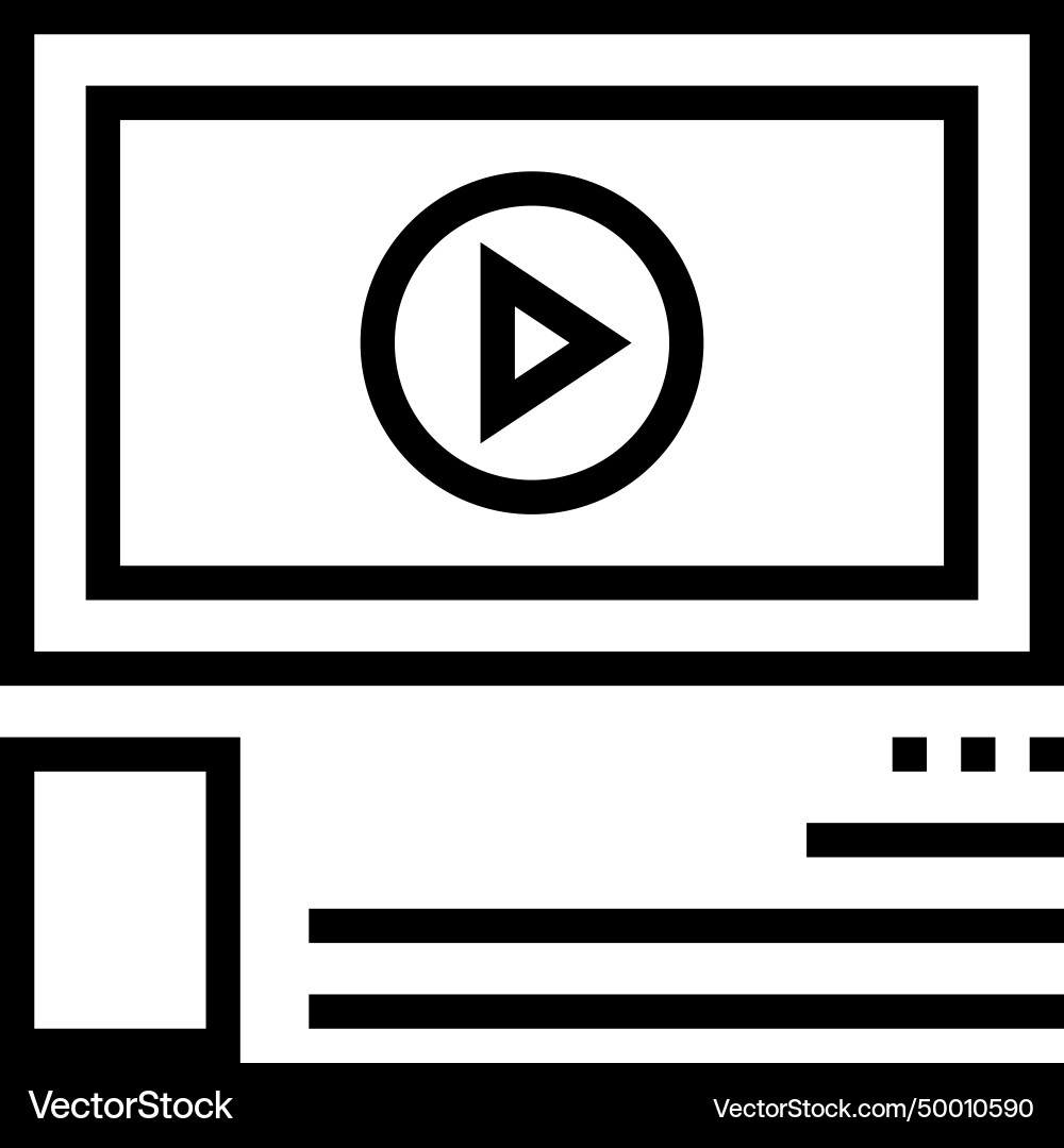 Media Player Icon Lizenzfreies Vektorbild - VectorStock