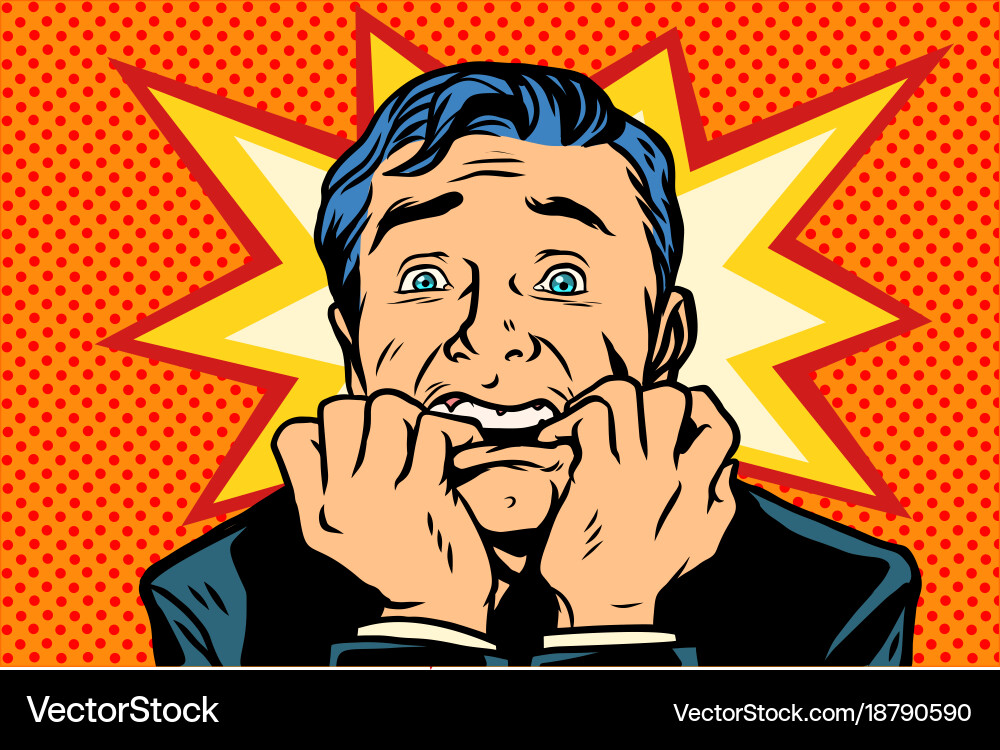 Scared people human emotions Royalty Free Vector Image