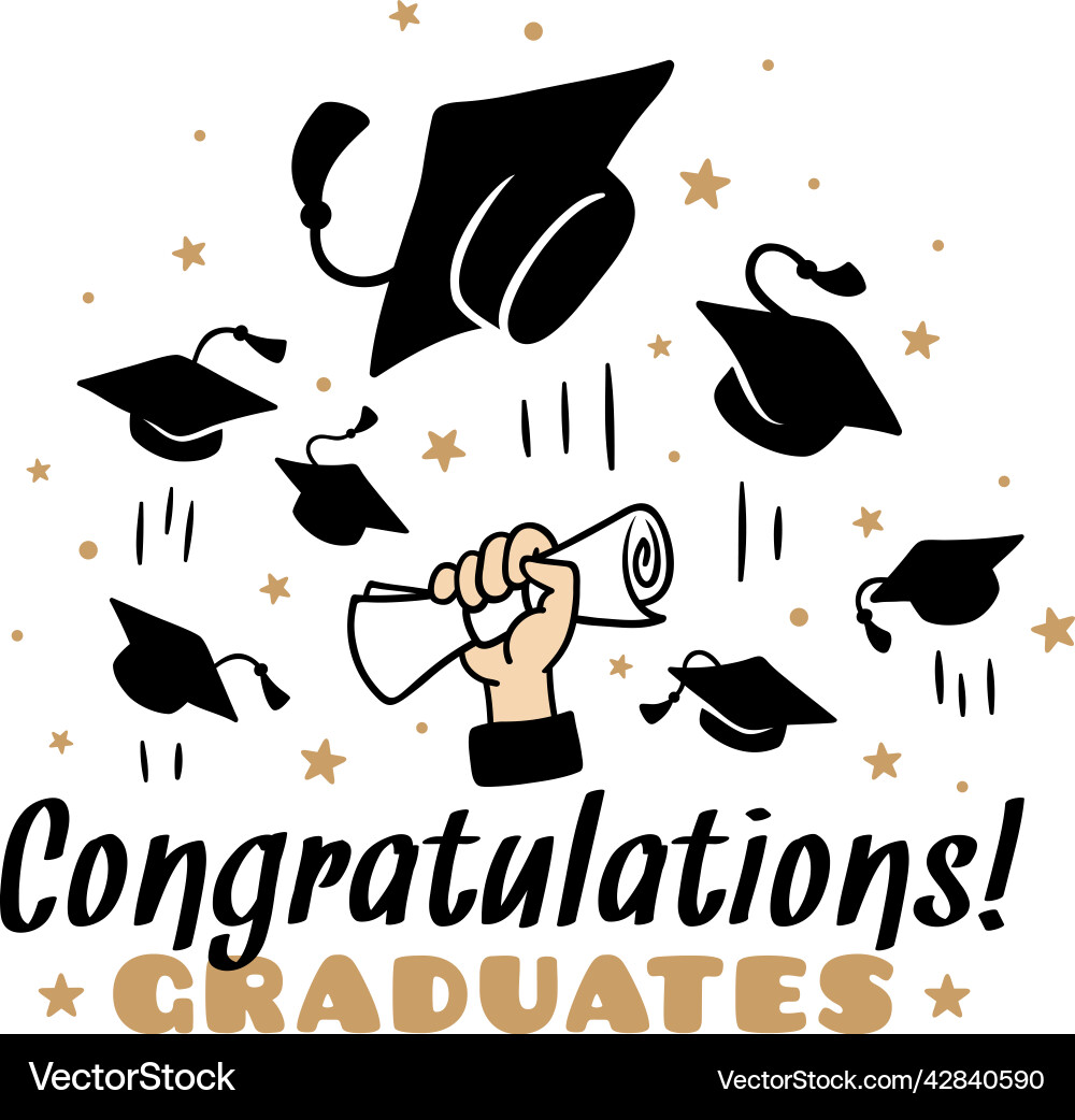 Students congratulations background student Vector Image