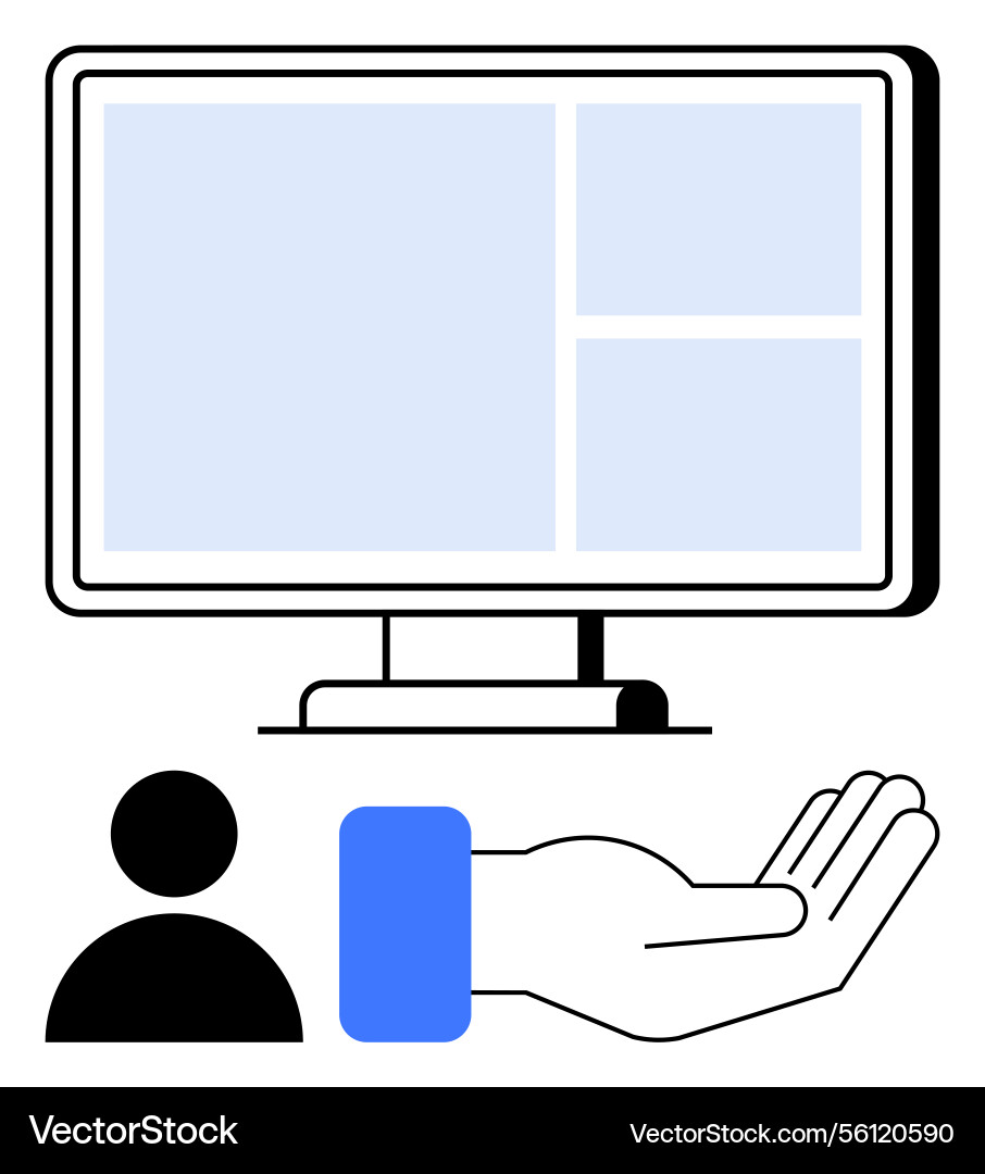 User assistance concept with hand offering support