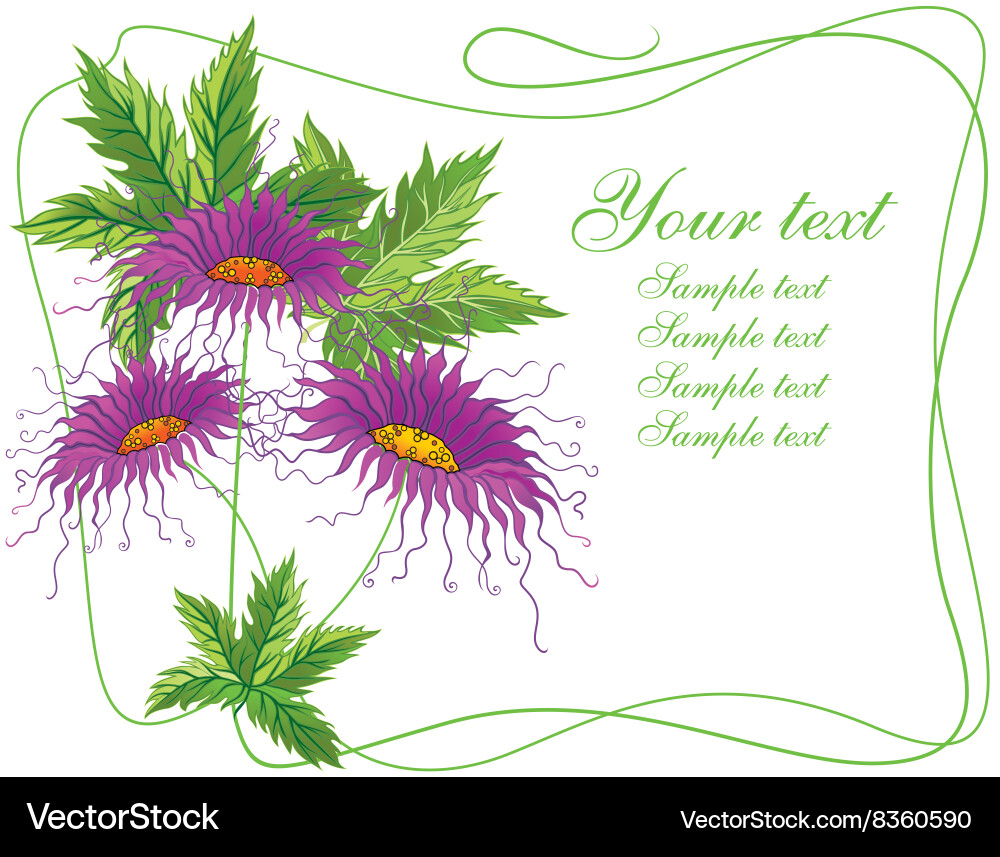Whimsical floral border Royalty Free Vector Image