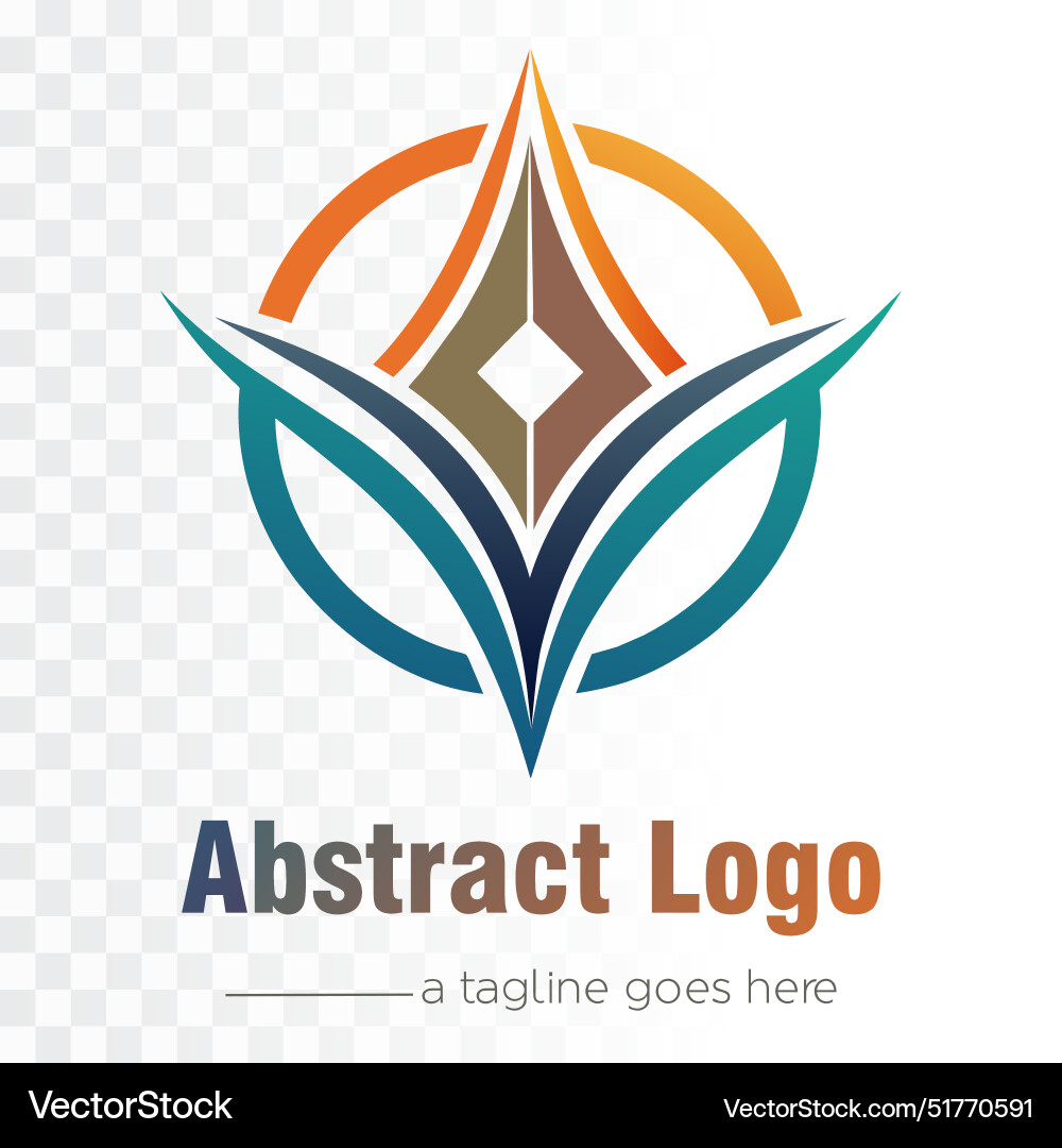 Abstract logo design template on transparent Vector Image