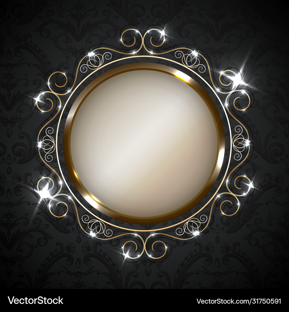 Golden ornate frame Royalty Free Vector Image - VectorStock