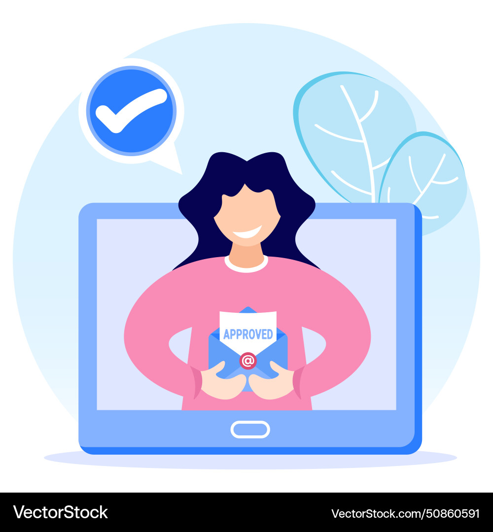 Graphic cartoon character of approved Royalty Free Vector