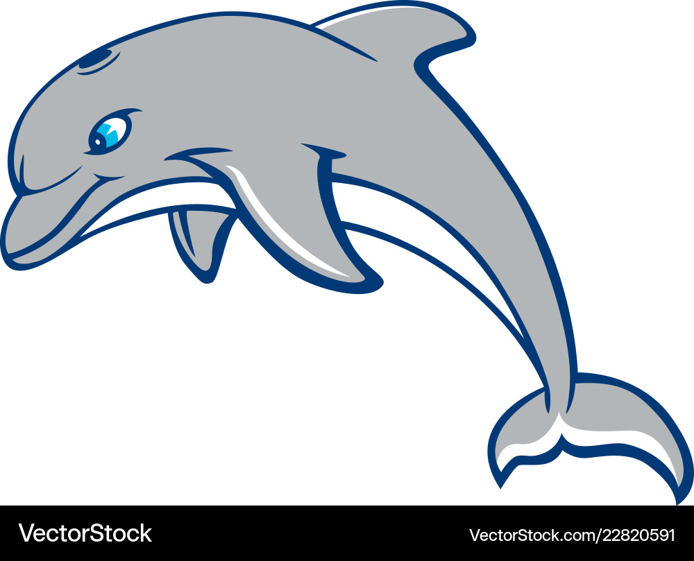 Ocean Dolphin Mascot Logo Royalty Free Vector Image