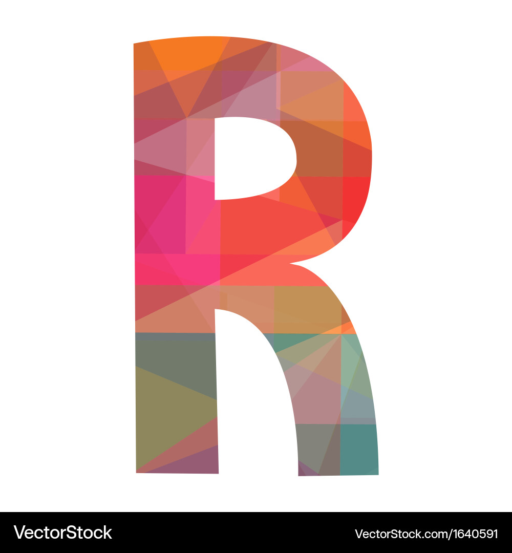 R alphabet2 Royalty Free Vector Image - VectorStock