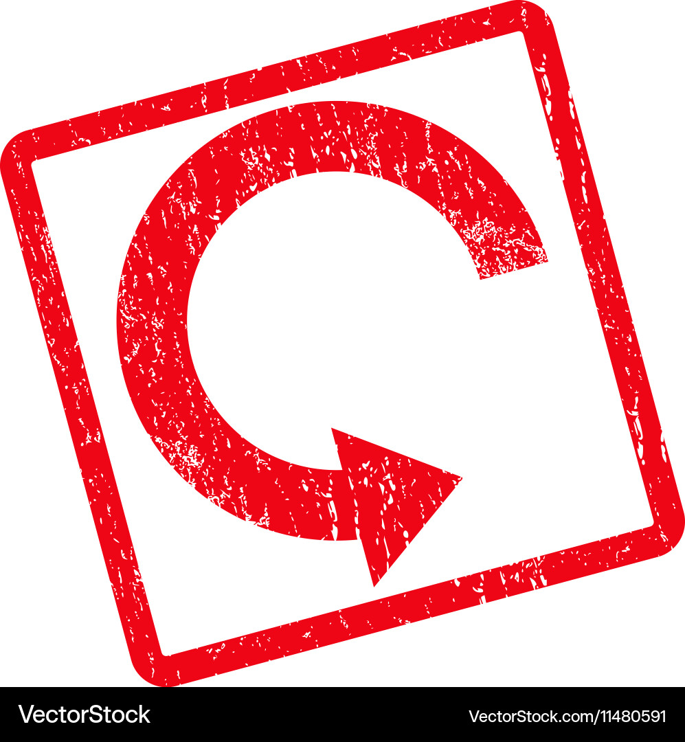 Rotate right icon rubber stamp Royalty Free Vector Image