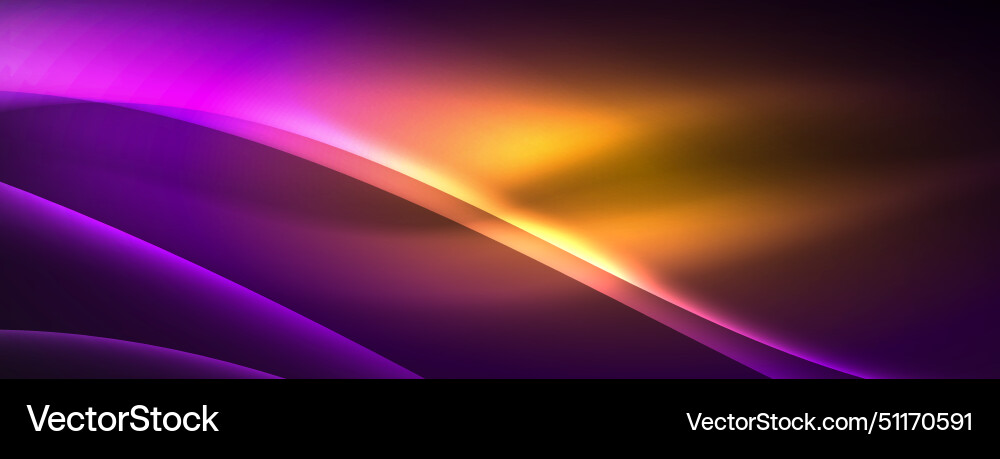 Vibrant colors in the sky with a glowing wave Vector Image