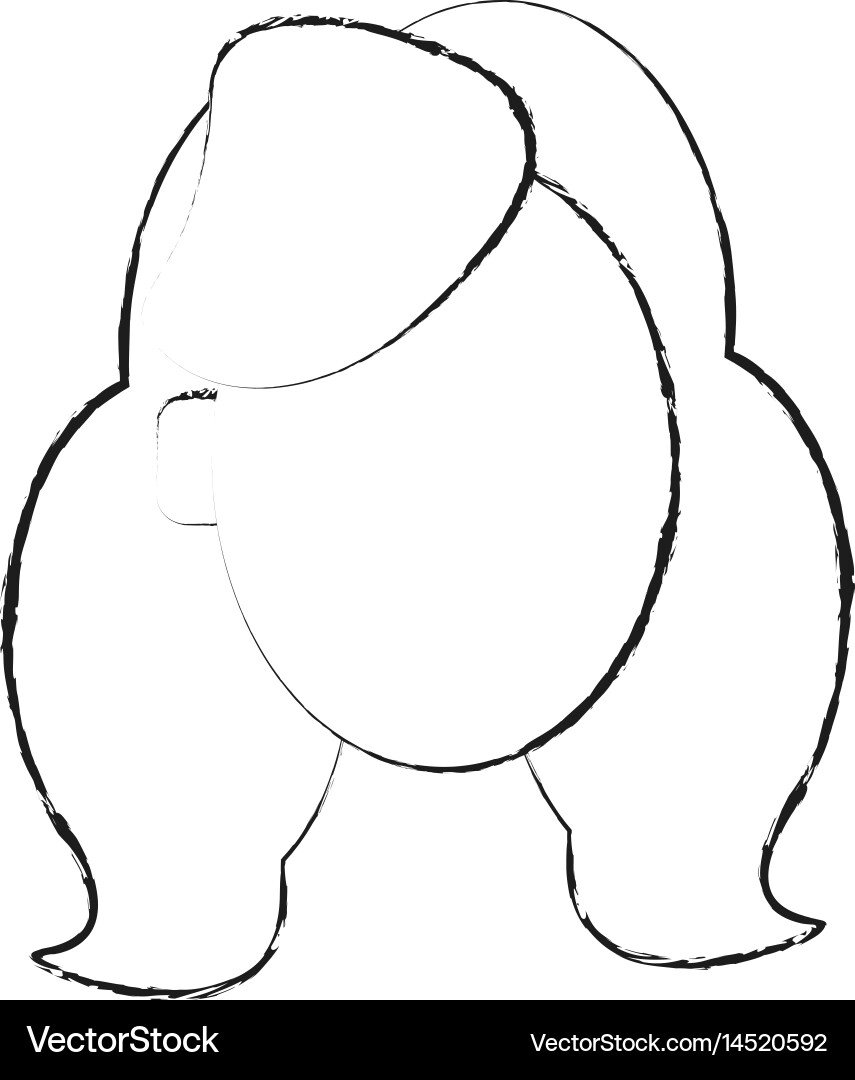 Blurred silhouette faceless front view woman Vector Image