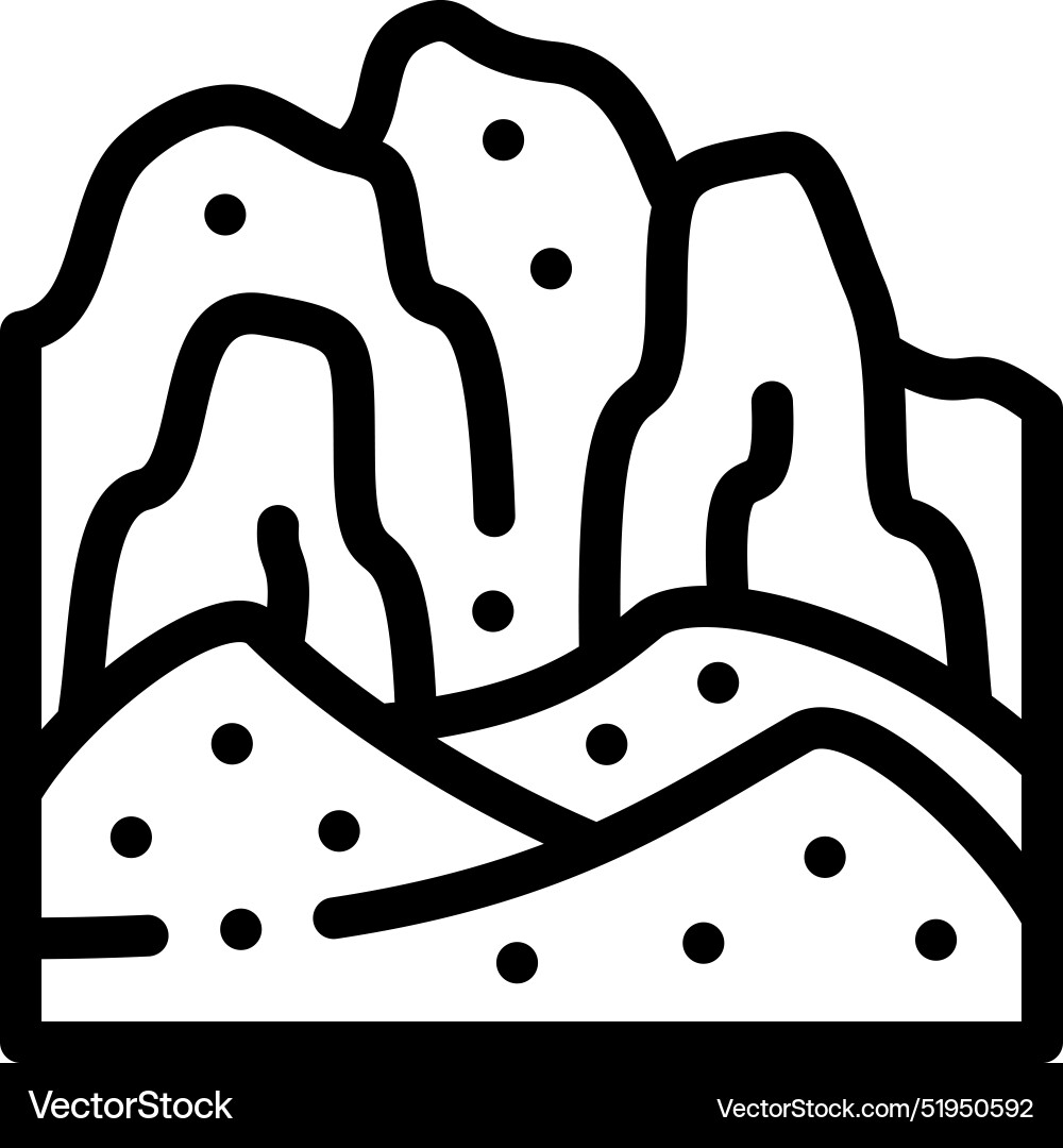 Canyon icon thin linear style design isolated Vector Image