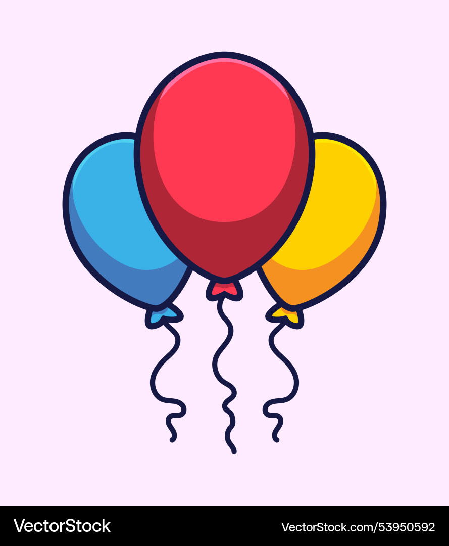 Cartoon balloons Royalty Free Vector Image - VectorStock