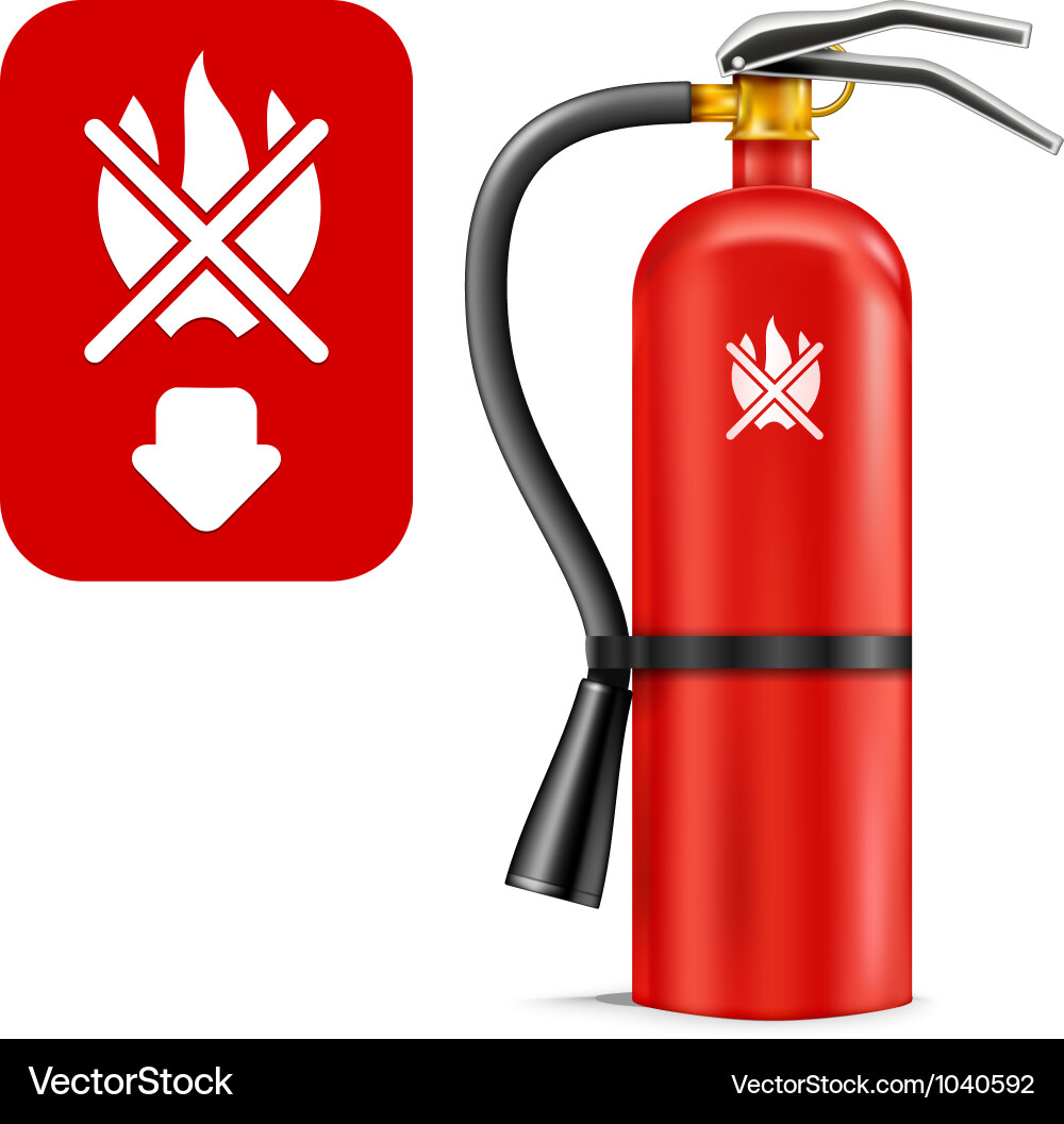 Fire extinguisher Royalty Free Vector Image - VectorStock