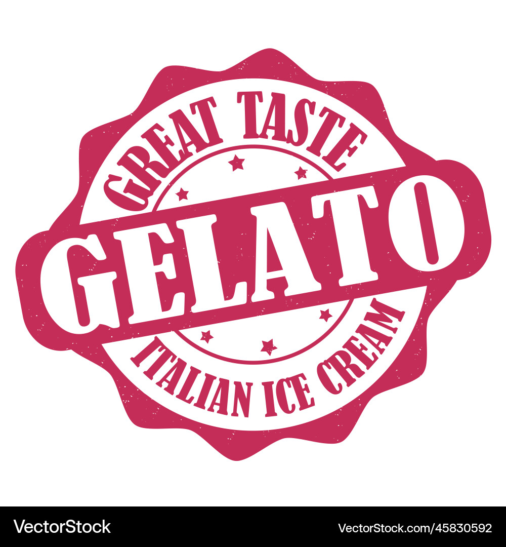 Gelato Stamp or Label Royalty Free Vector Image
