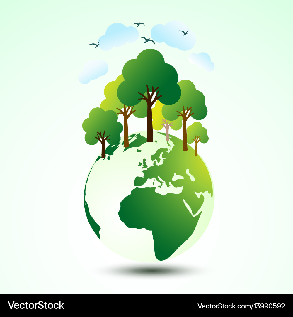 Green eco earth Royalty Free Vector Image - VectorStock