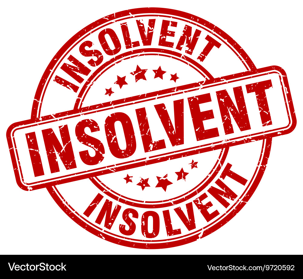 Insolvent stamp Royalty Free Vector Image - VectorStock