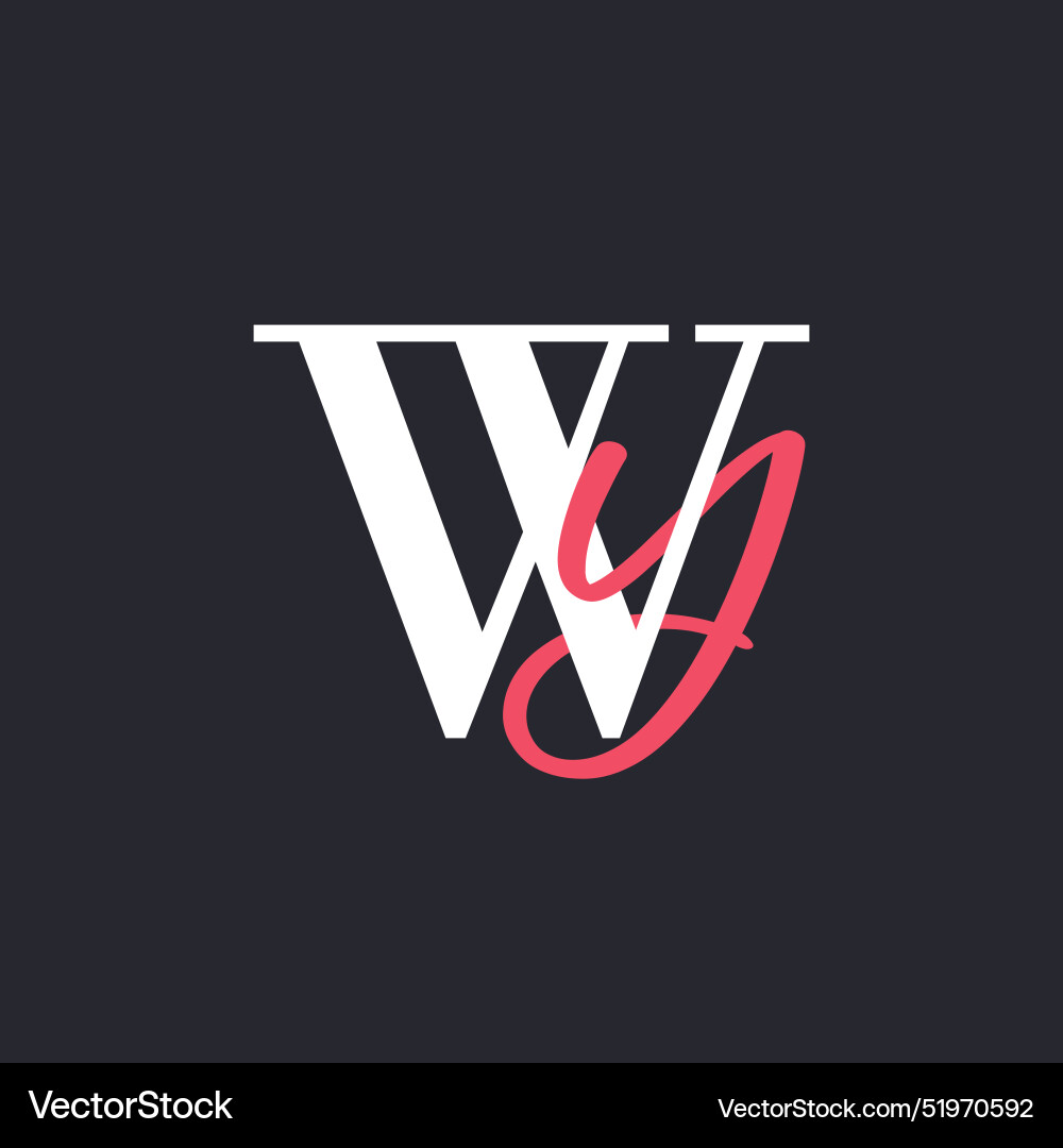 Letter wy logo perfectly blended initials Vector Image