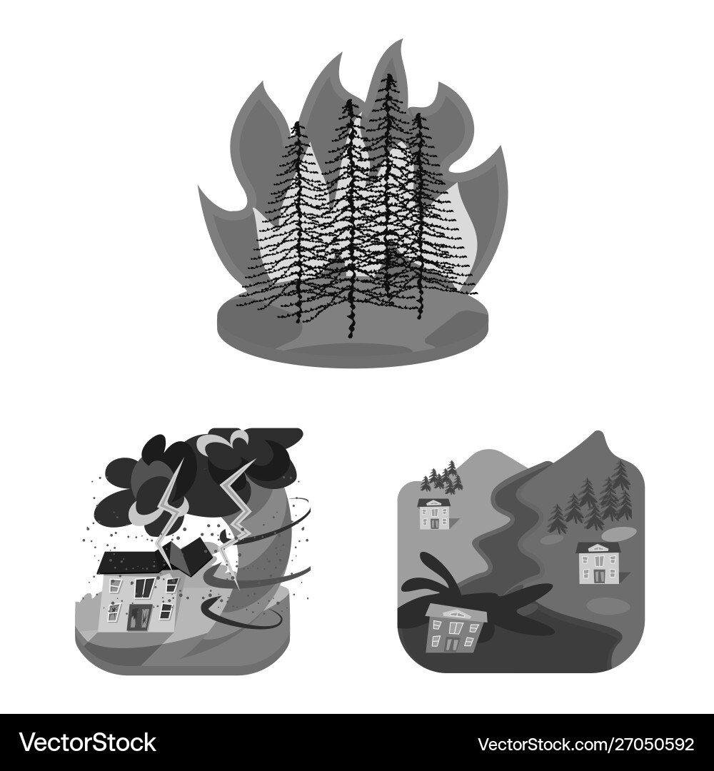 Nature and apocalypse sign Royalty Free Vector Image