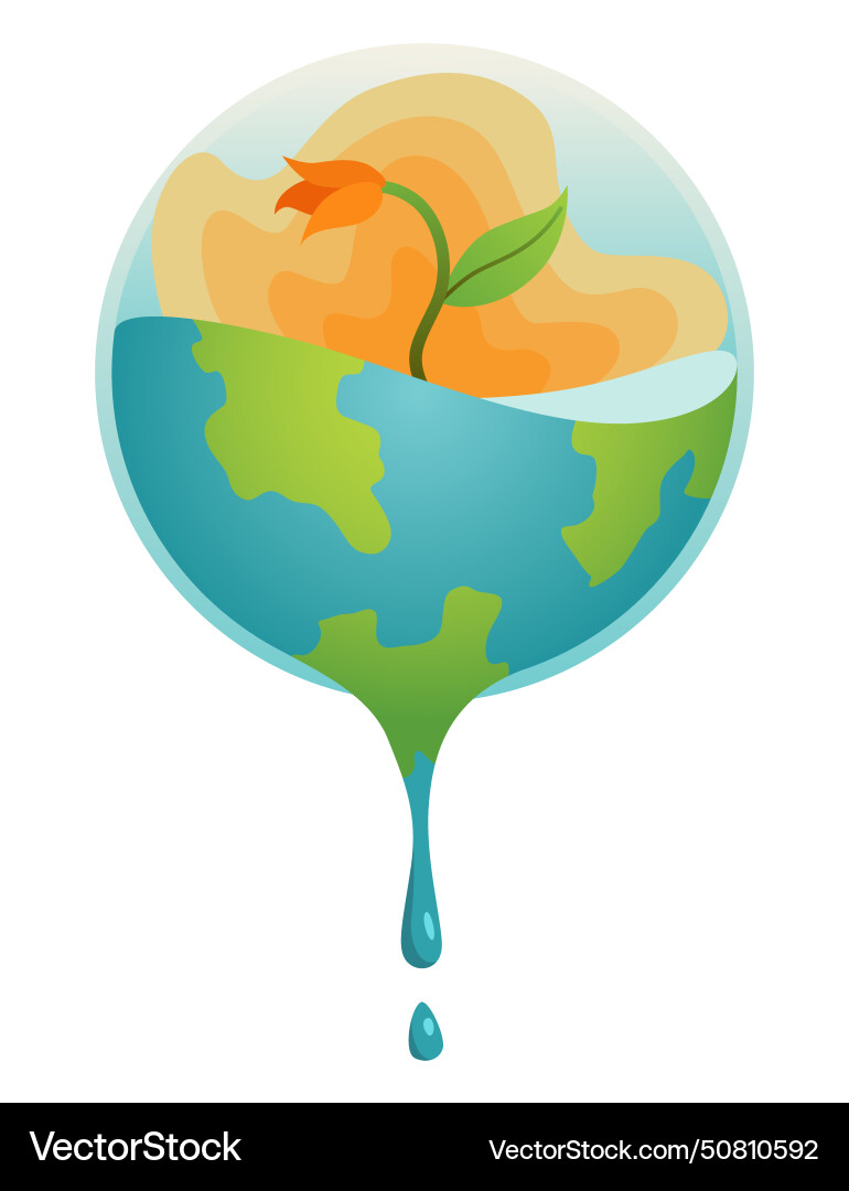 Planet pollution or contamination of earth Vector Image