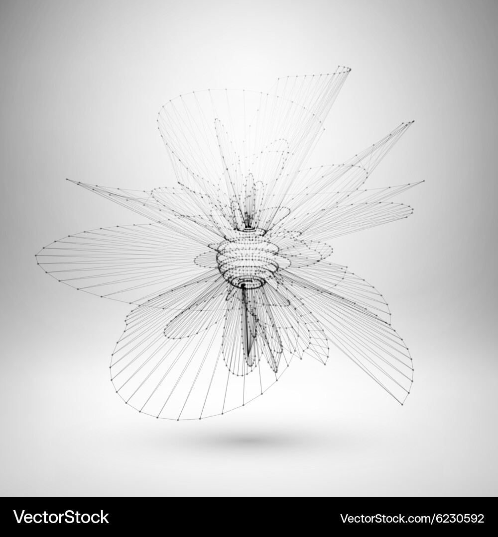 Polygonal Wireframe Sphere Royalty Free Vector Image