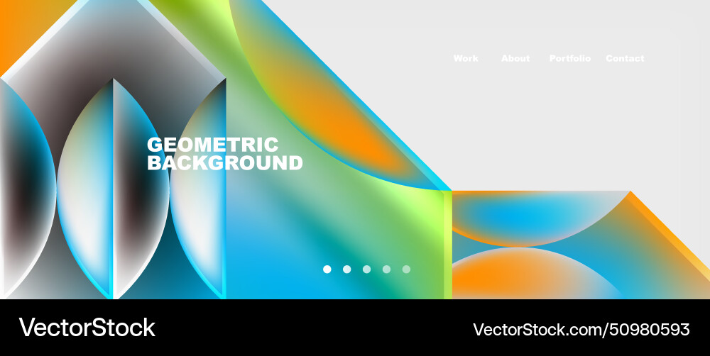 Abstract geometric shapes web design page Vector Image