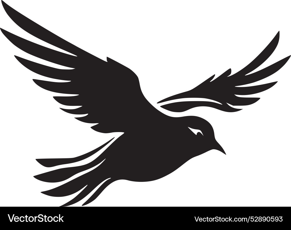 Bird - minimalist and simple silhouette Royalty Free Vector
