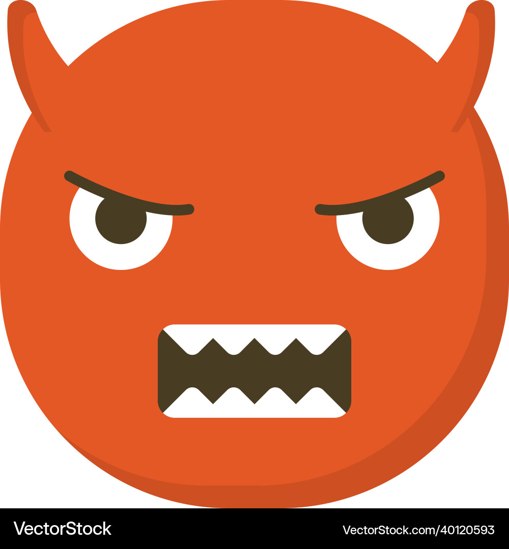 Devil emoji Royalty Free Vector Image - VectorStock