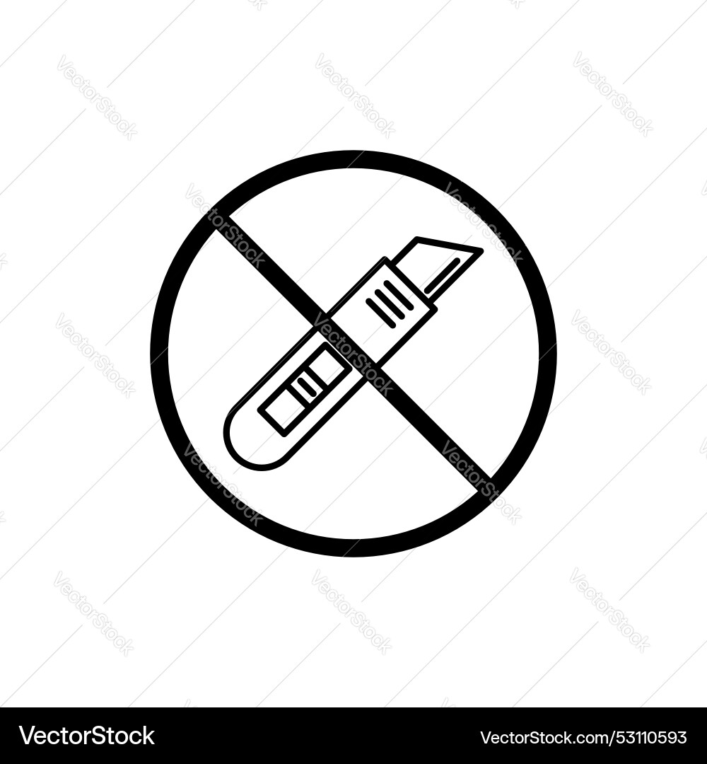 Do not cut icon Royalty Free Vector Image - VectorStock