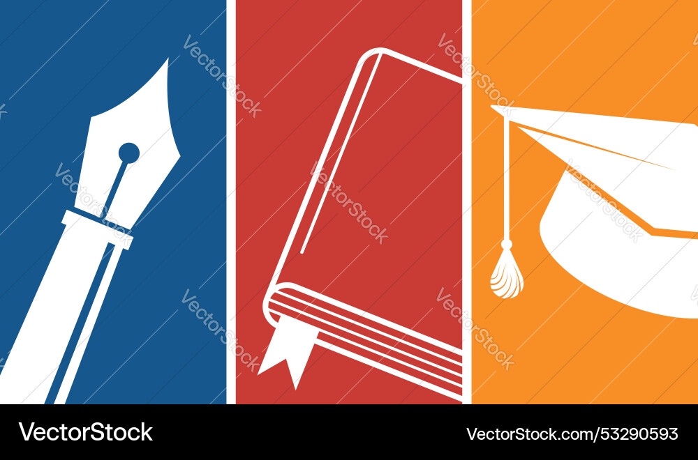 Education and Learning Symbols Royalty Free Vector Image