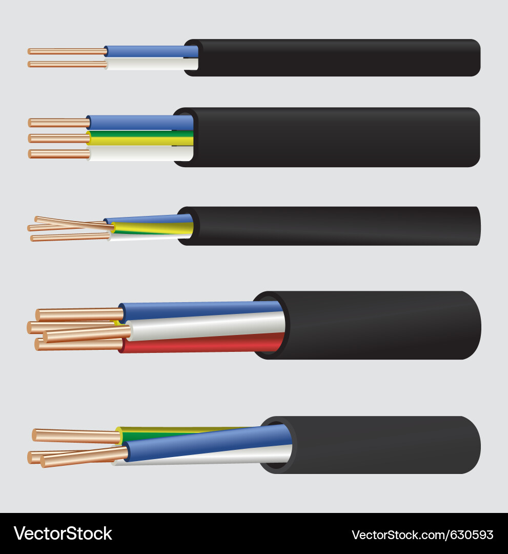 Electrical Wiring Components Royalty Free Vector Image