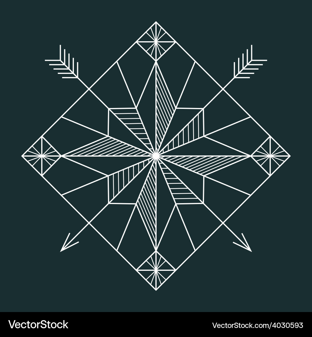 Geometric White Star Pattern Royalty Free Vector Image